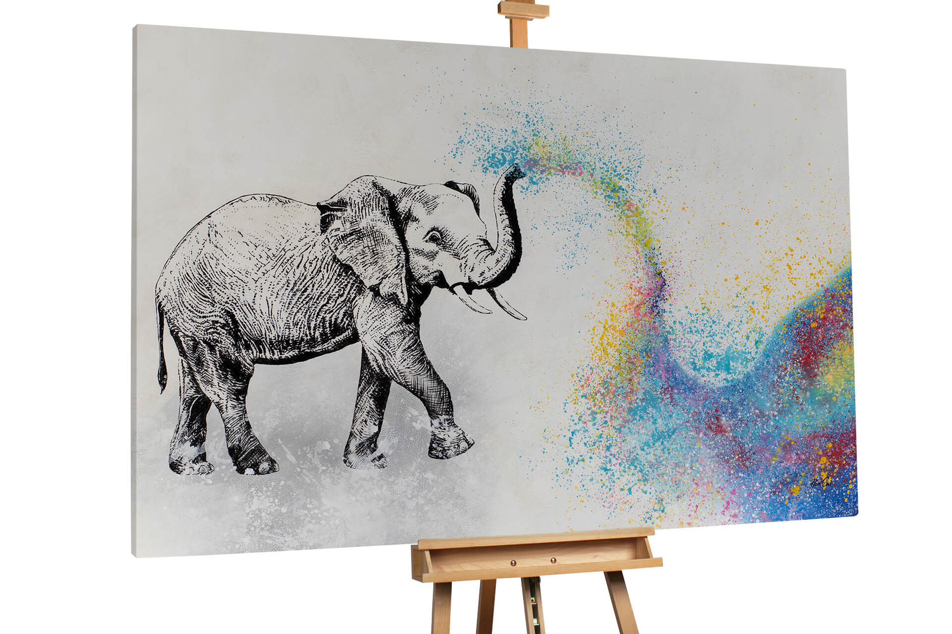 Ölgemälde 'Elephant Joy' kaufen | KUNSTLOFT