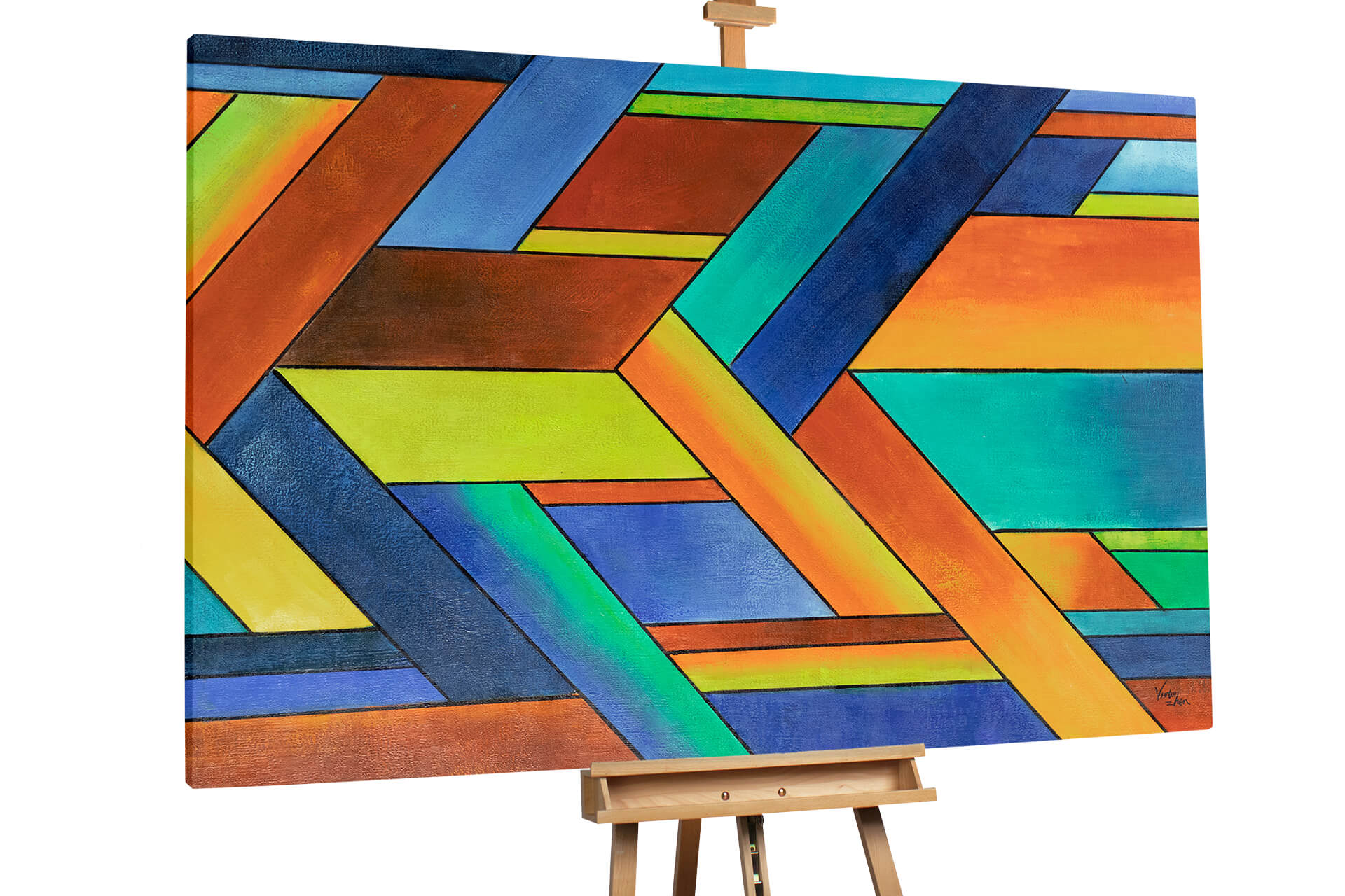 Compre quadro a óleo 'Colour and Shape' | KunstLoft