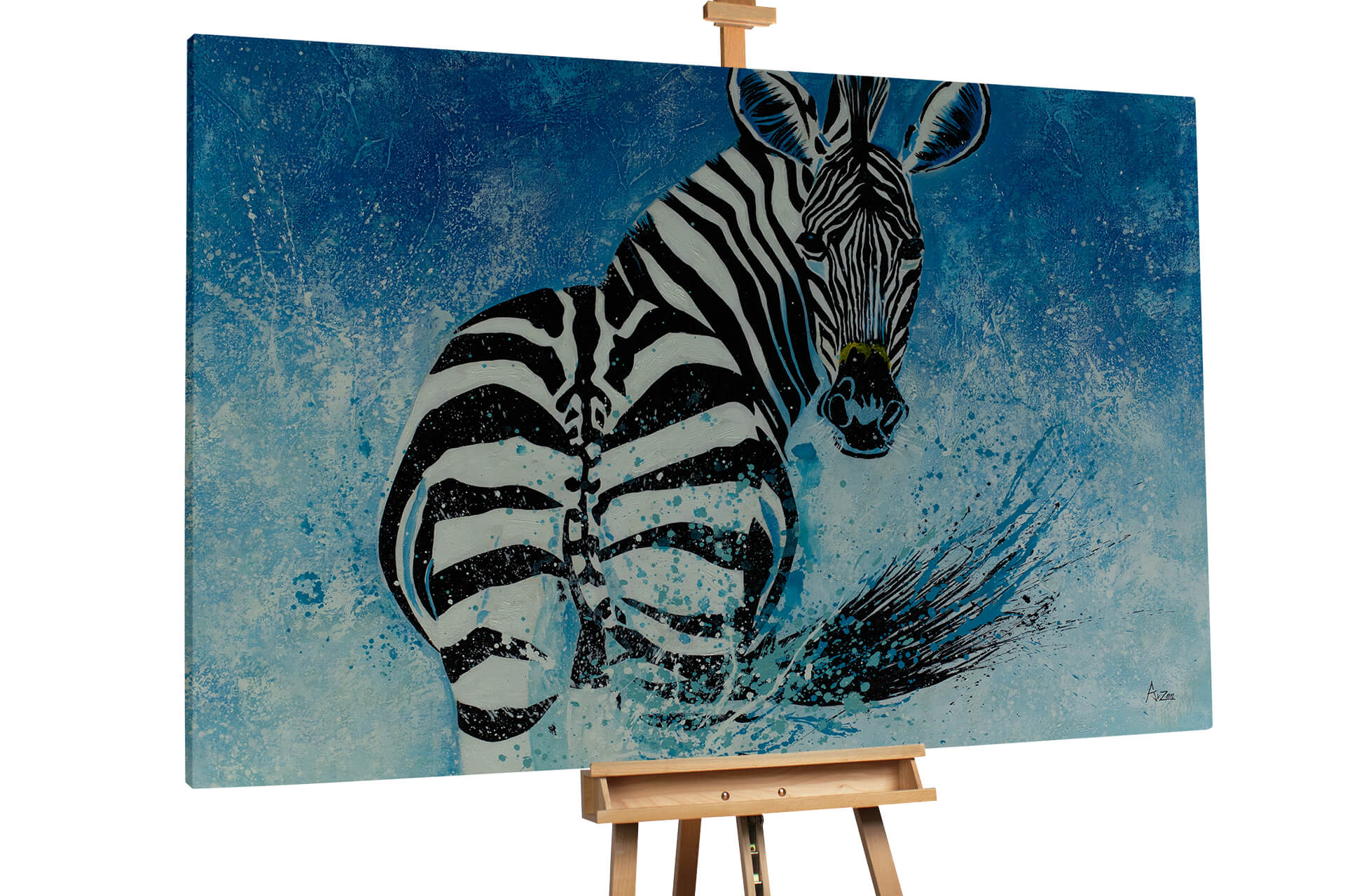 Buy oil painting 'Zappy Zebra' | KUNSTLOFT