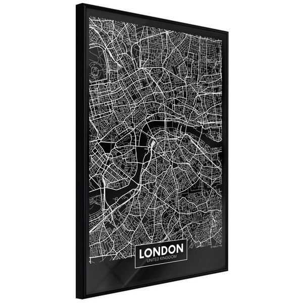 Order poster 'City Map: London (Dark)' | KUNSTLOFT