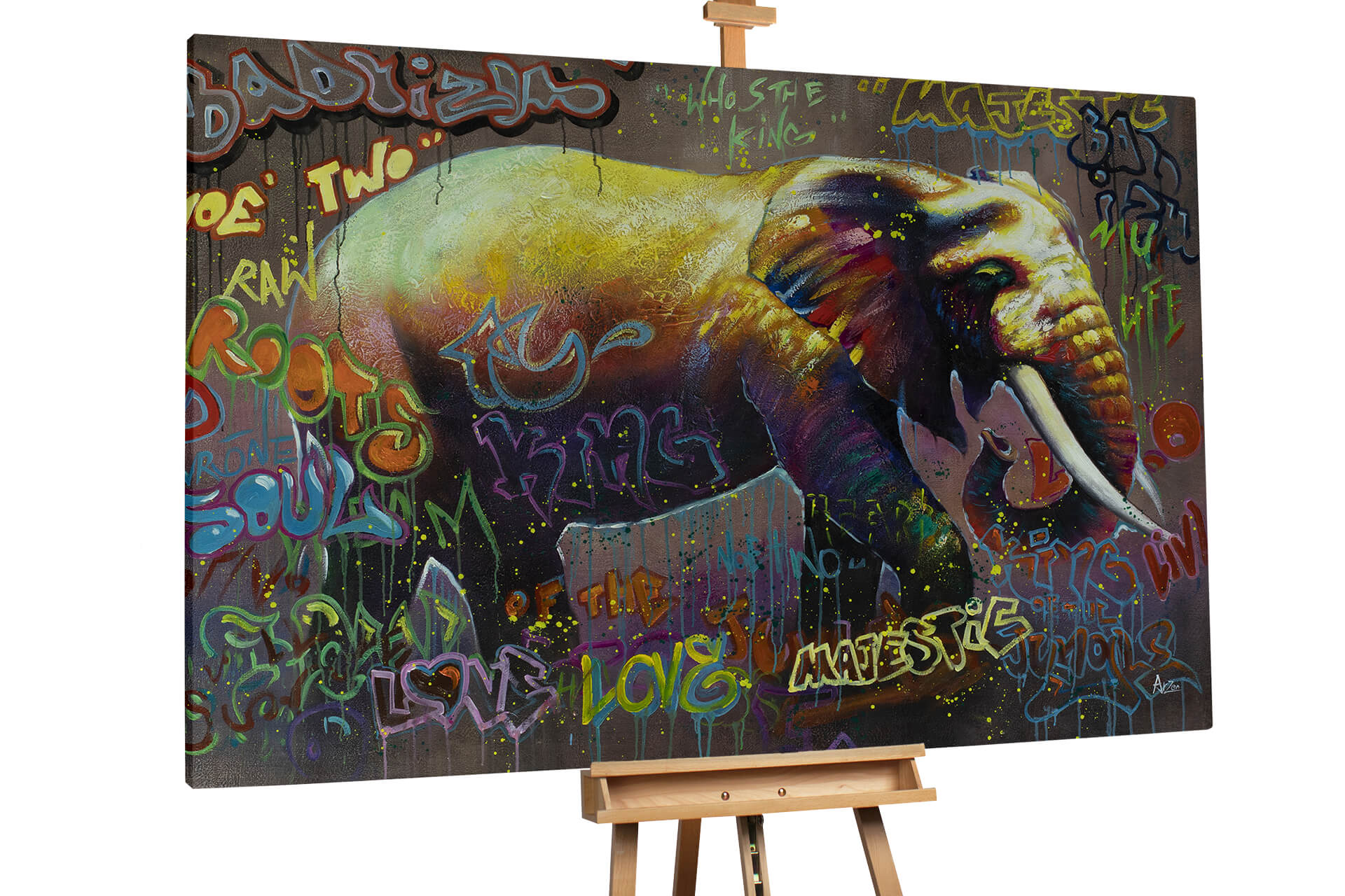 Vásárolja meg 'Bright Elephant' olajfestményünket | KUNSTLOFT