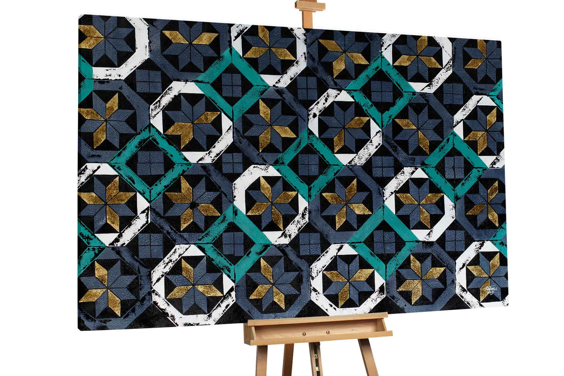 Commander peinture à l'huile 'Magnificent Tiles' | KUNSTLOFT