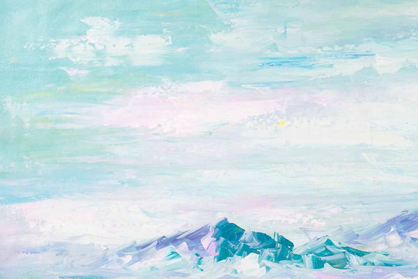 Modernes XXL-Ölgemälde Berge Bunt kaufen | KUNSTLOFT