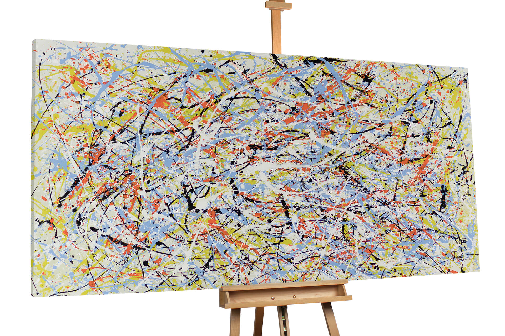 XXL oil painting abstract lines | KUNSTLOFT
