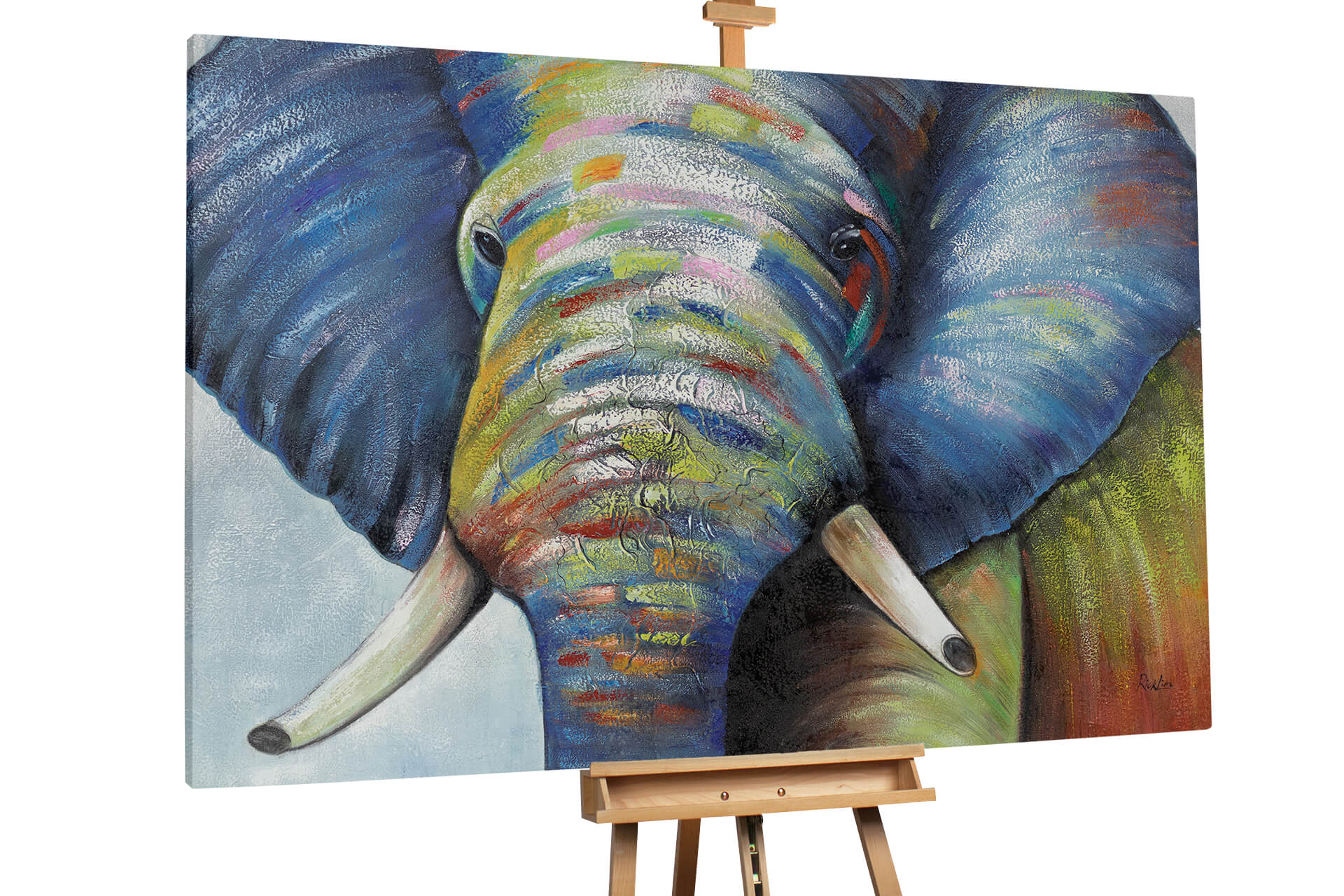 Купете маслена картина 'Elephant Heart' | KunstLoft