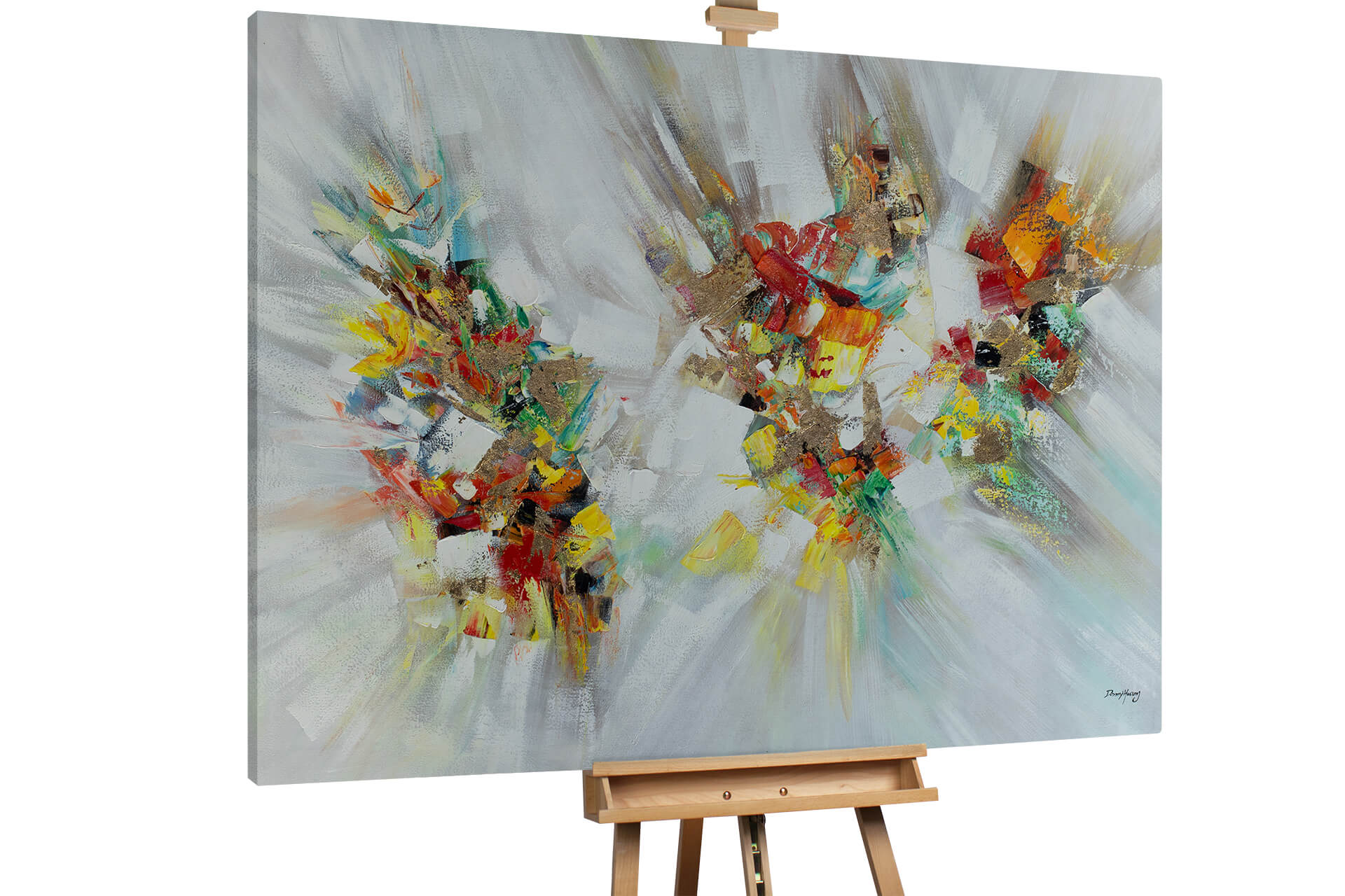 Oljemålning 'Colourful Hustle And Bustle' upptäck | KunstLoft