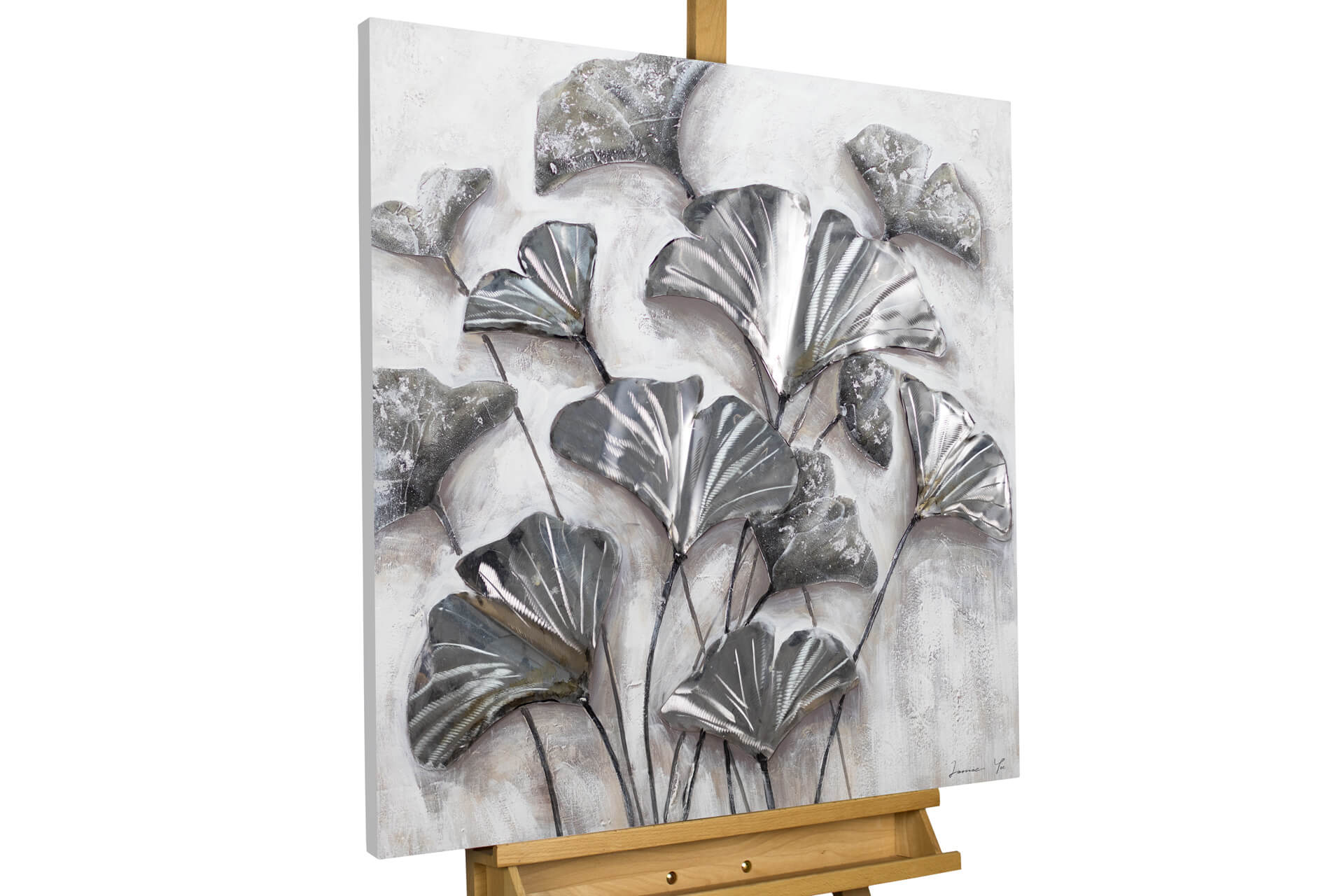 Order acrylic painting 'Elegant Leaves' | KUNSTLOFT