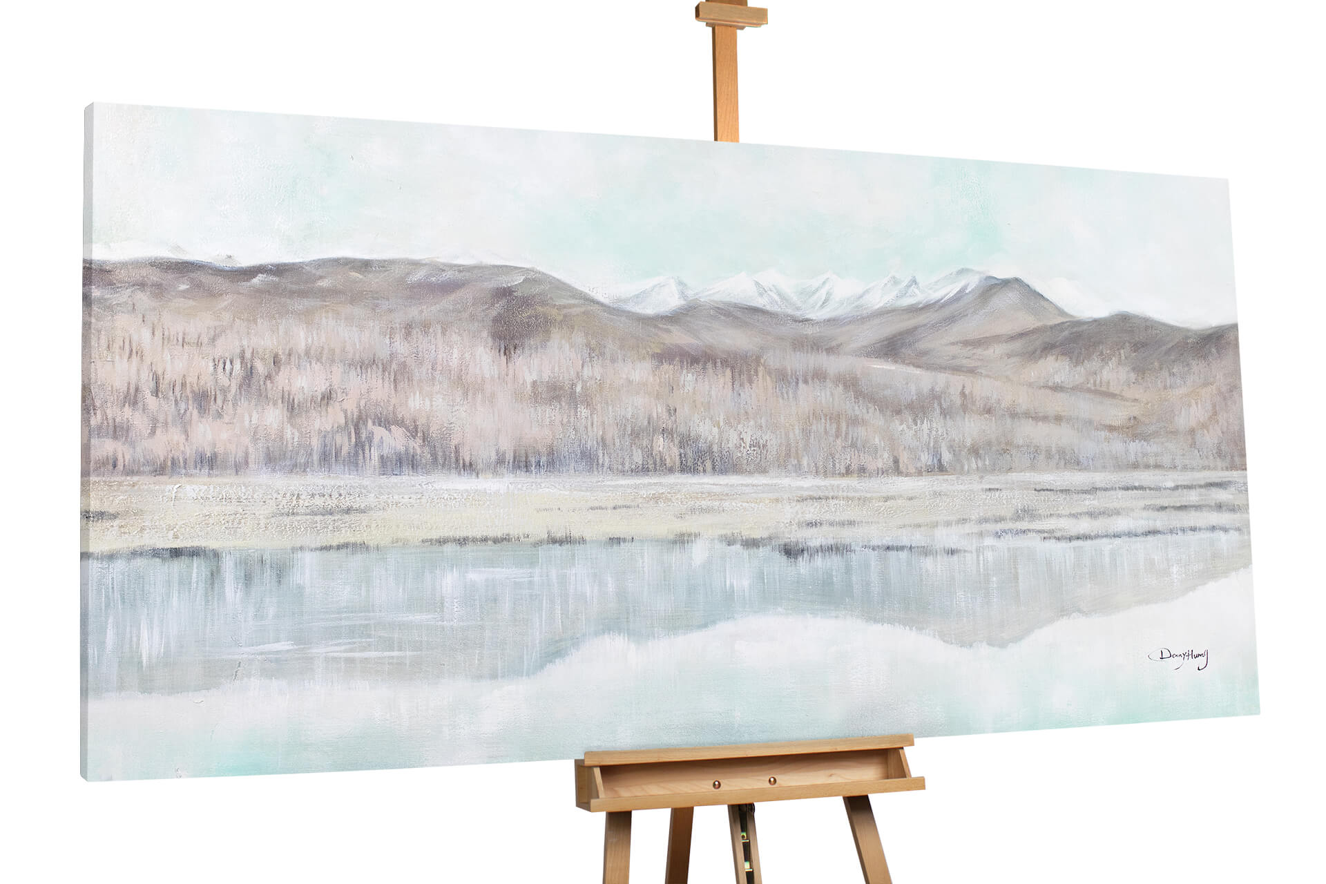 Modernes XXL-Ölgemälde See Berge kaufen | KUNSTLOFT