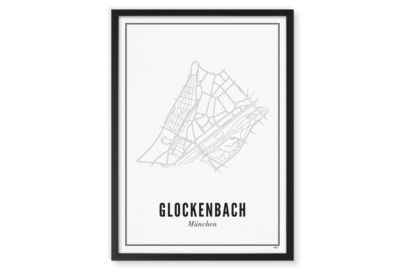 Αγοράστε χάρτη-αφίσα 'The Top of Glockenbach' | KunstLoft