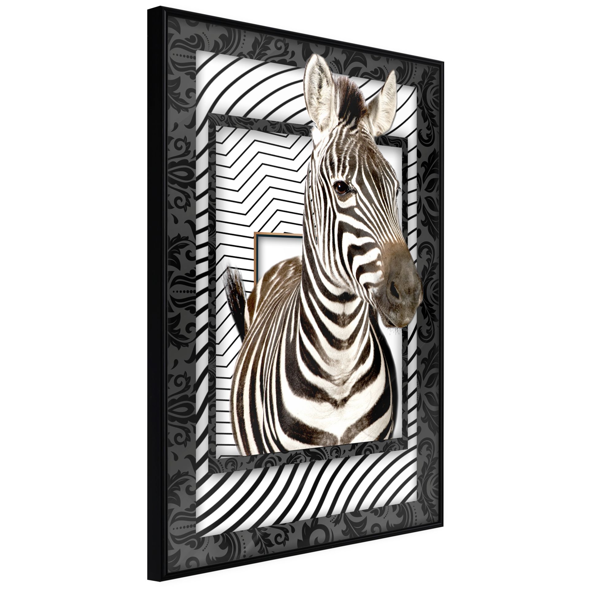 Compre poster 'Zebra in the Frame' | KunstLoft