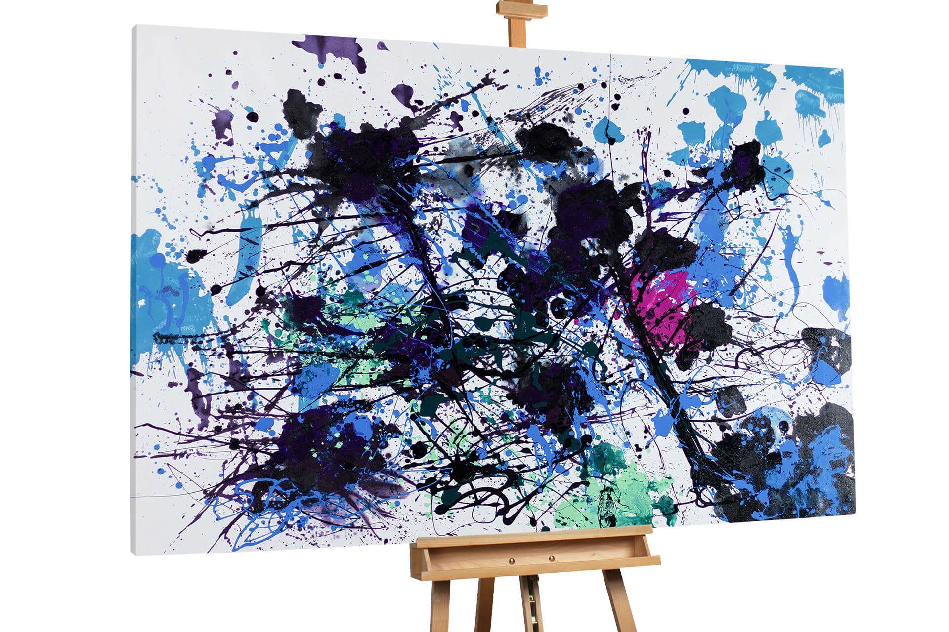 XXL oil painting abstract dabs speckles | KUNSTLOFT