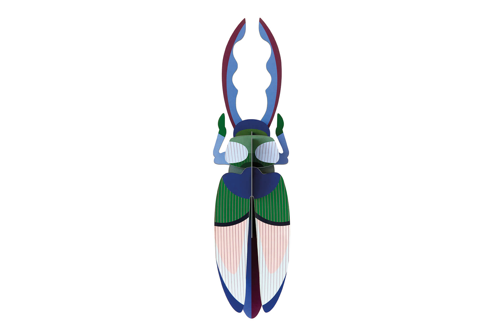 3D Wandobject van karton 'Antler beetle' bestellen | KunstLoft 3D Wandobject van karton 'Antler beetle' bestellen | KunstLoft