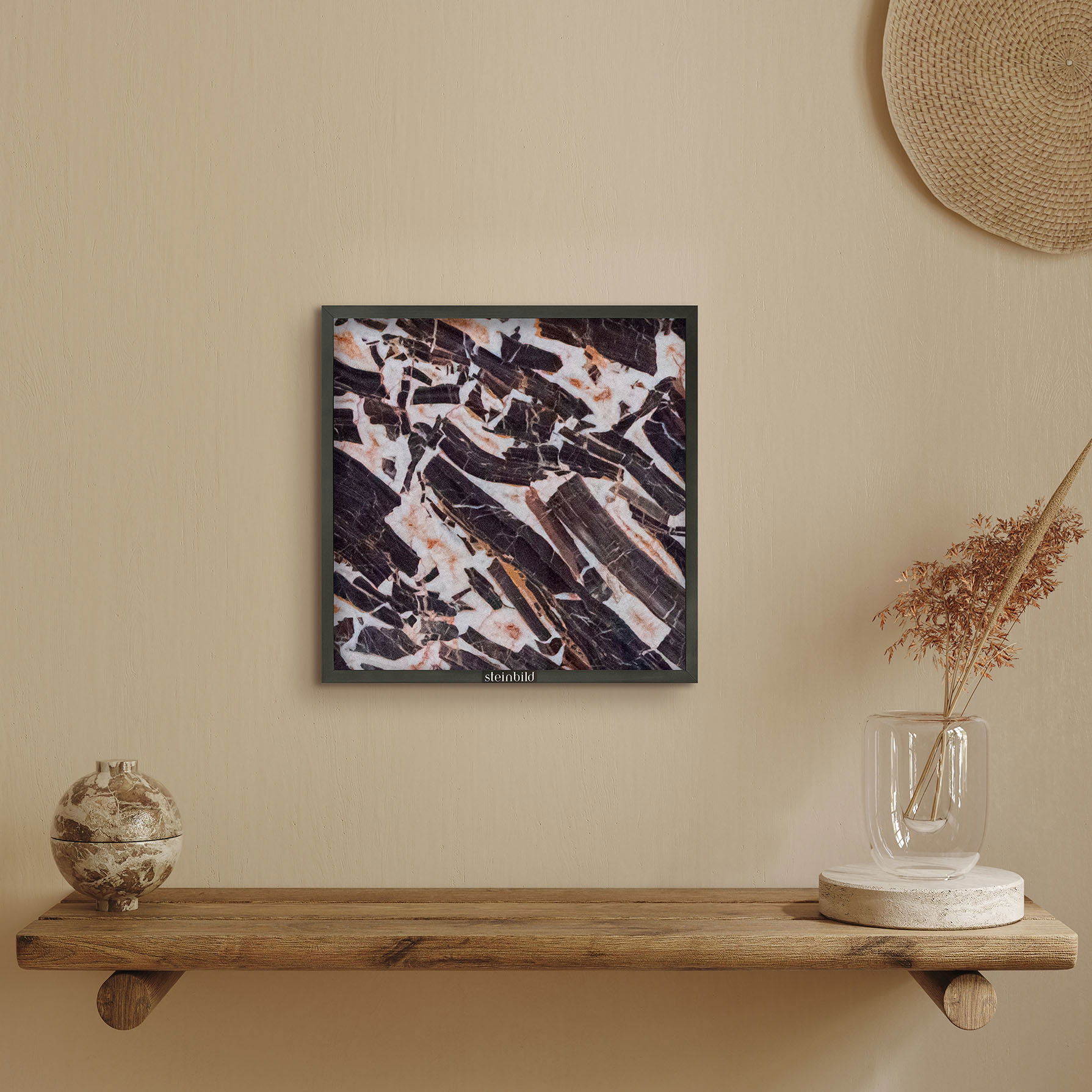 Buy Framed Marble Artworks 'Essential Line Chocolate' | KunstLoft