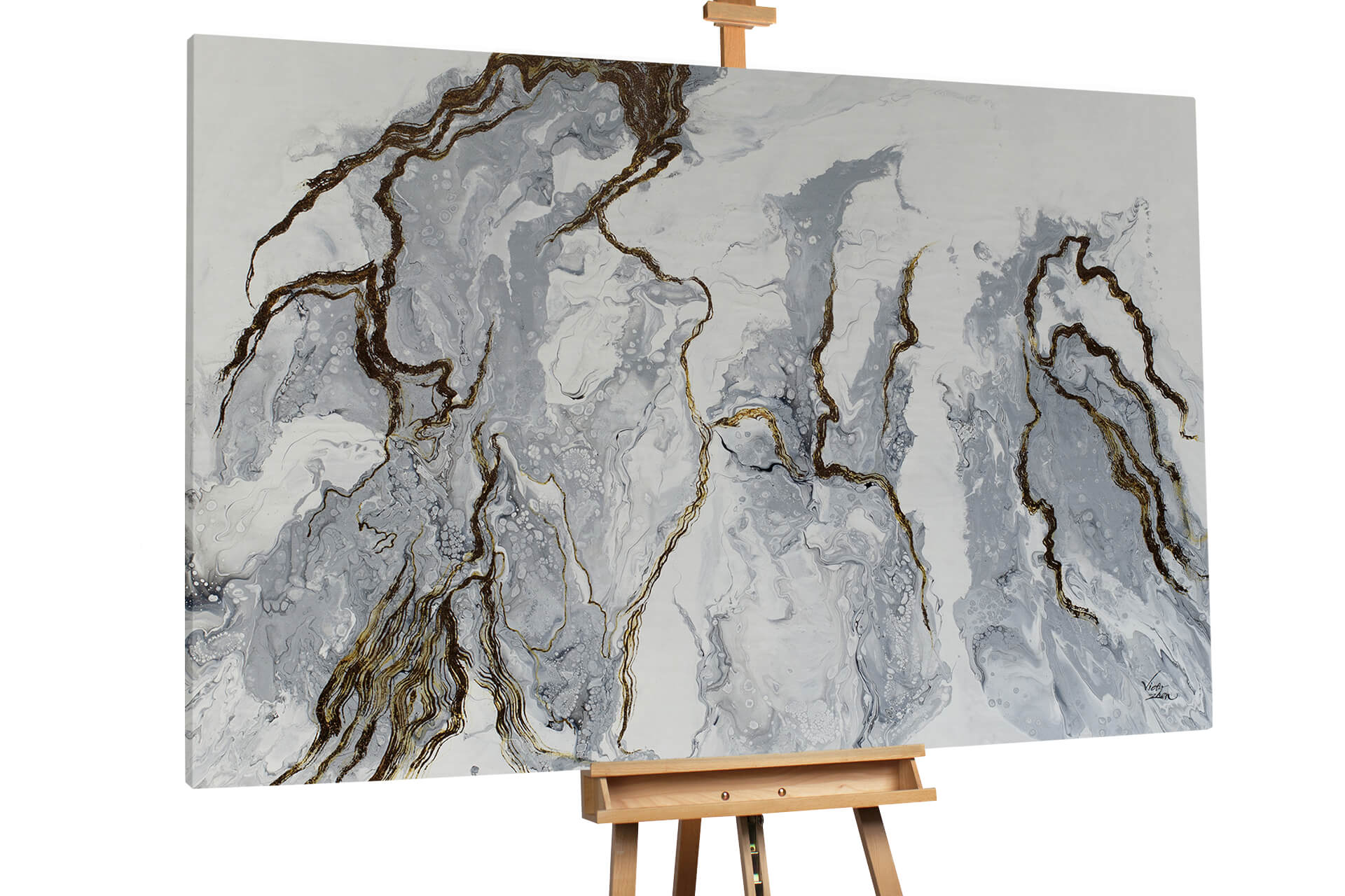 Commander xxl tableau 'Majestic Marble' | KUNSTLOFT