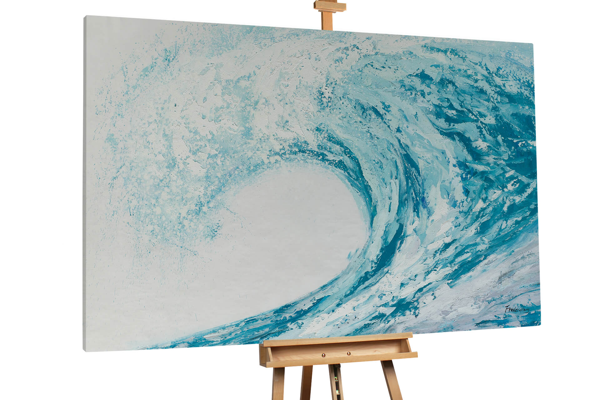 Pedir cuadro al óleo 'Covering with a Wave' | KunstLoft