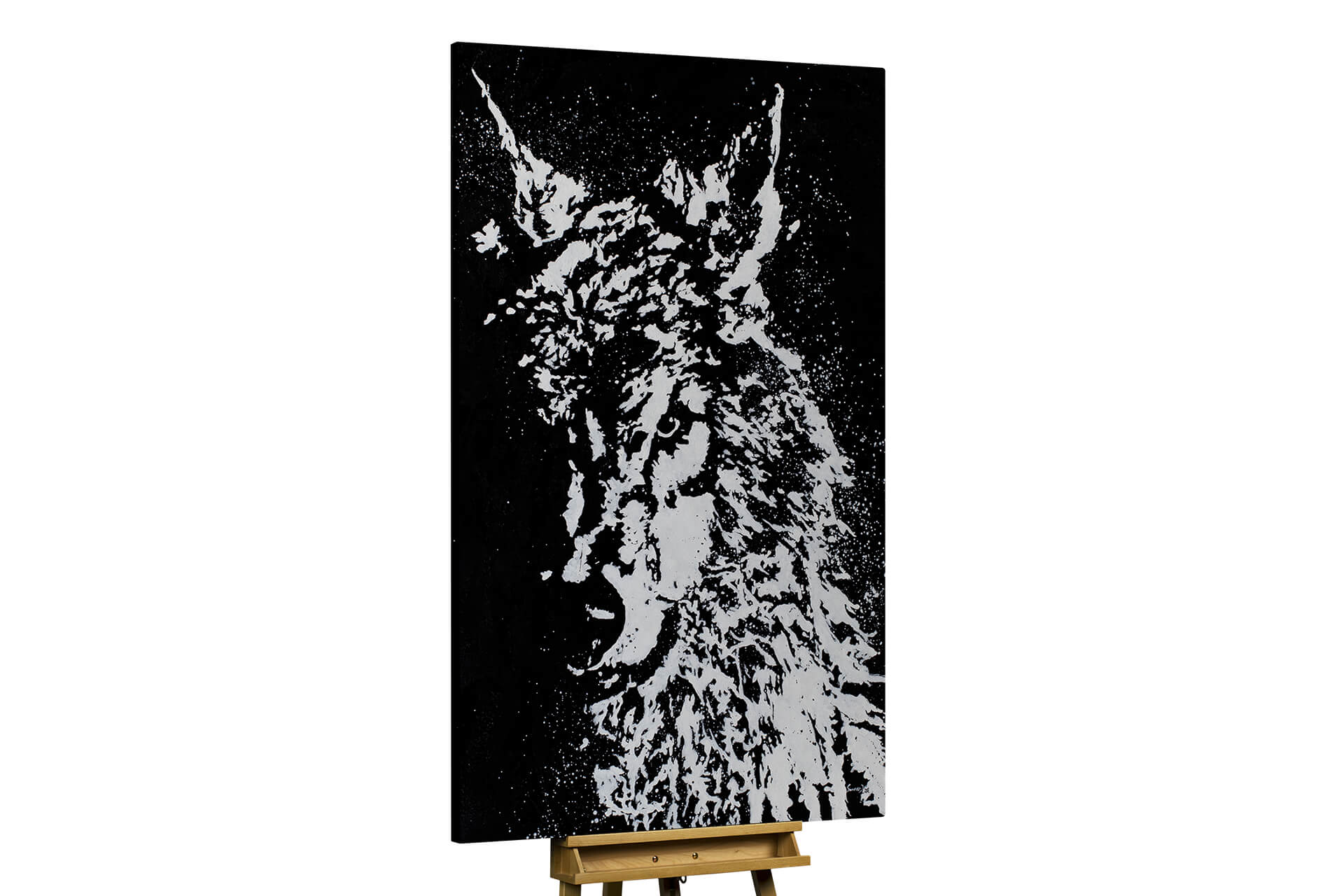 Olieverf schilderij 'In the eye of the wolf' kopen | KunstLoft