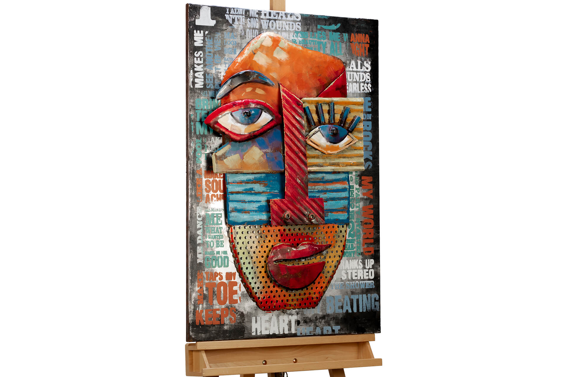 Commander tableau métallique 3D 'Multicoloured Joy' | KUNSTLOFT