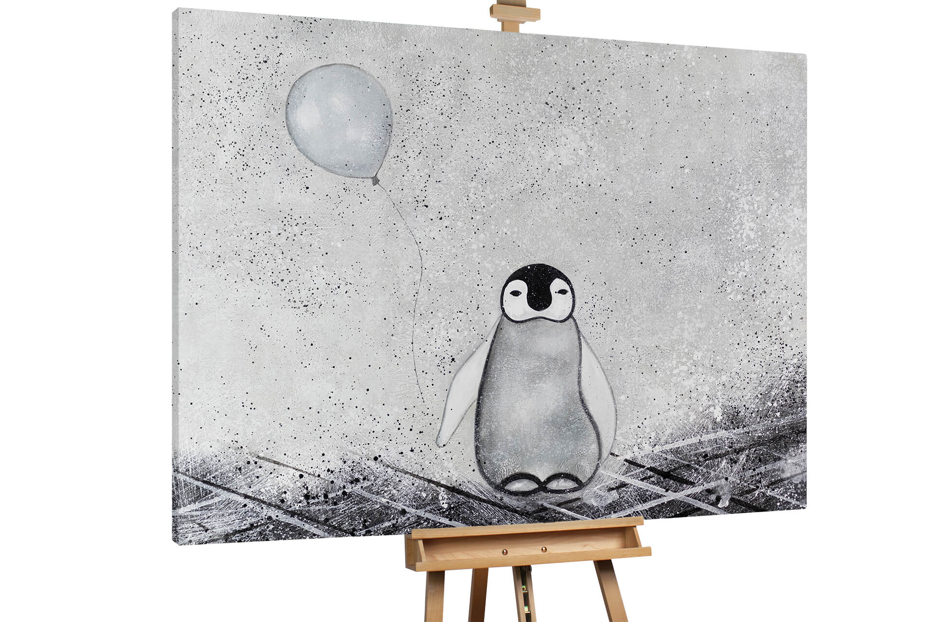 Search oil painting 'It's me, Pingu' | KunstLoft