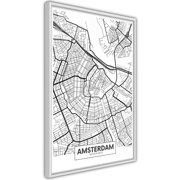 Poster 'City map: Amsterdam' kaufen | KUNSTLOFT