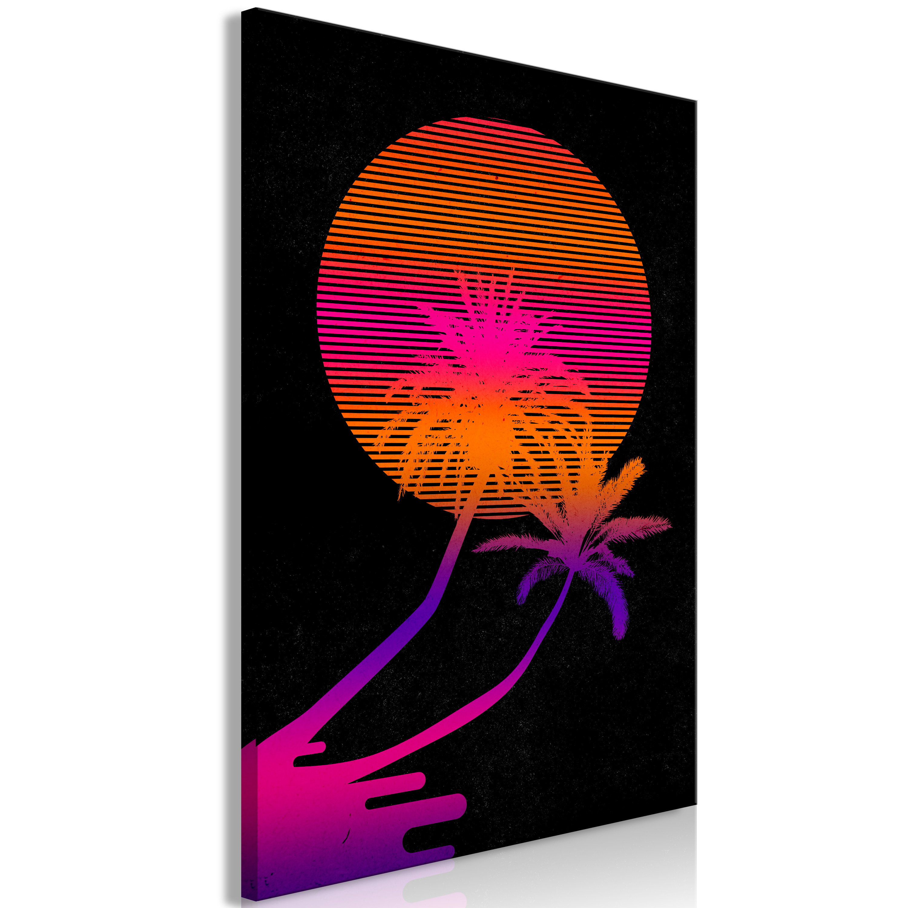 Kunstdruk 'Palm at Sunrise Vertical' kopen | KUNSTLOFT