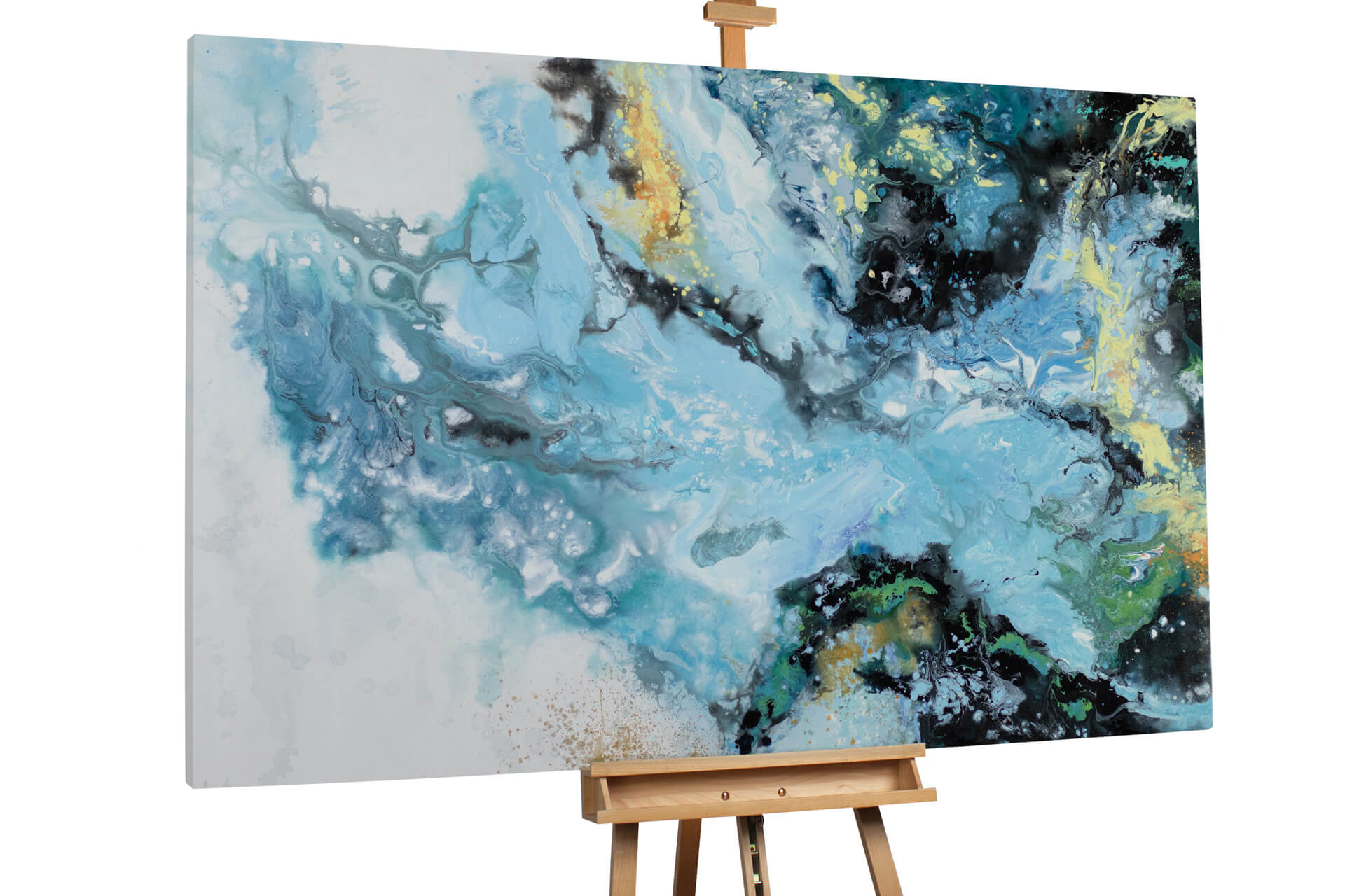 Ölgemälde Abstrakt Blau Gelb kaufen | KunstLoft