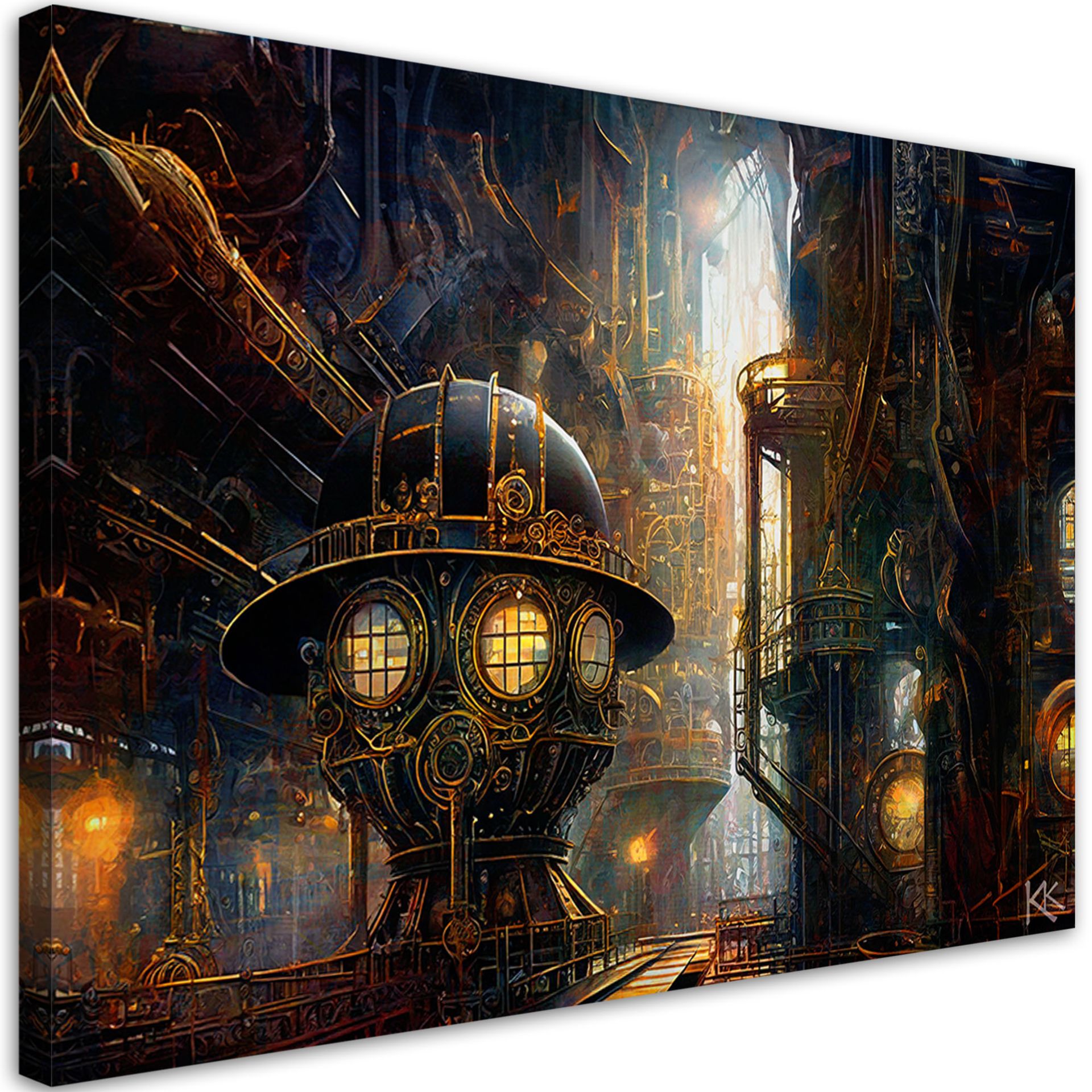 Печат върху платно 'Engineer's Clockwork Vision 2' | KunstLoft