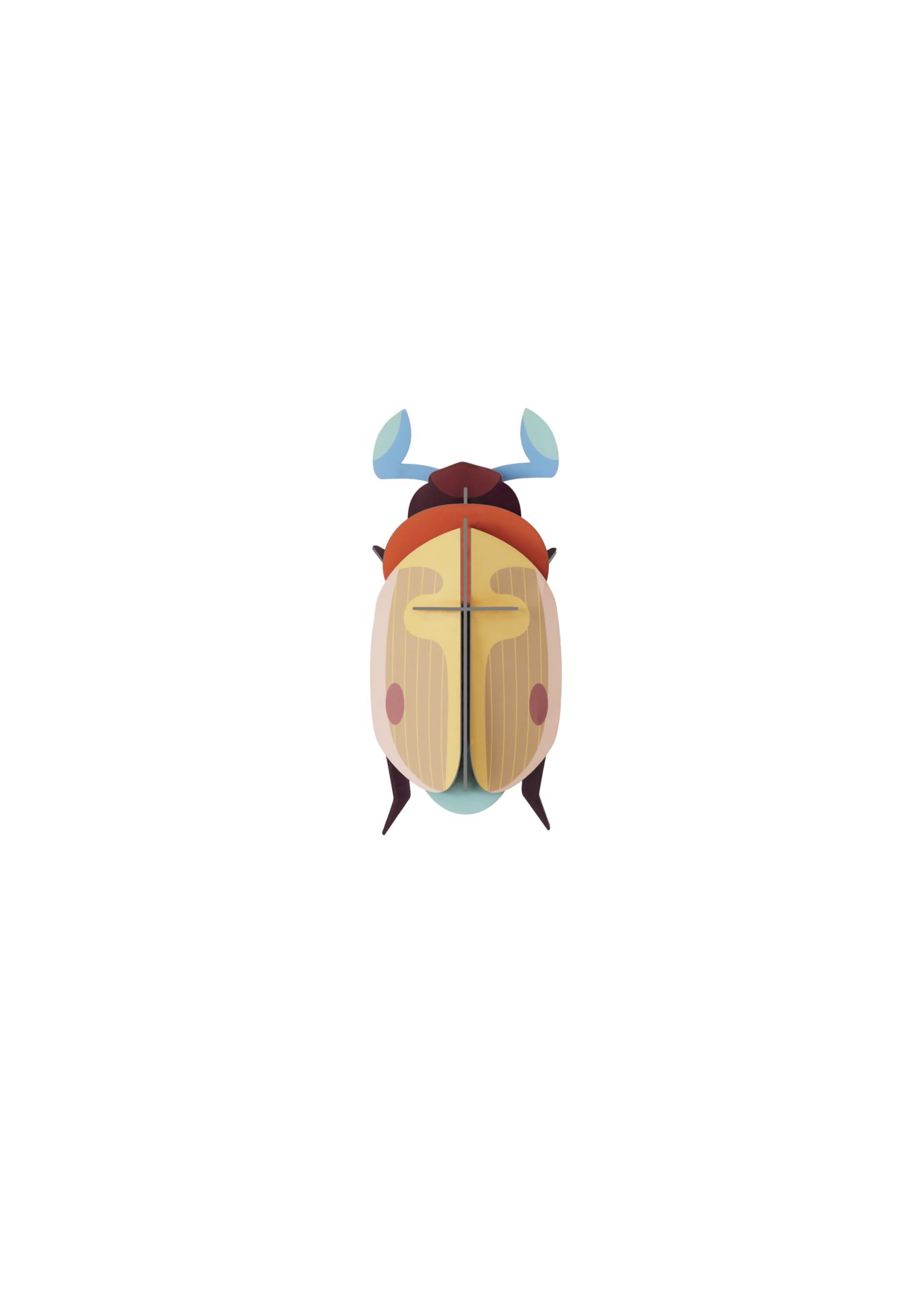 3D Wandobject van karton 'Pastel Beetle Art' kopen | KunstLoft 3D Wandobject van karton 'Pastel Beetle Art' kopen | KunstLoft