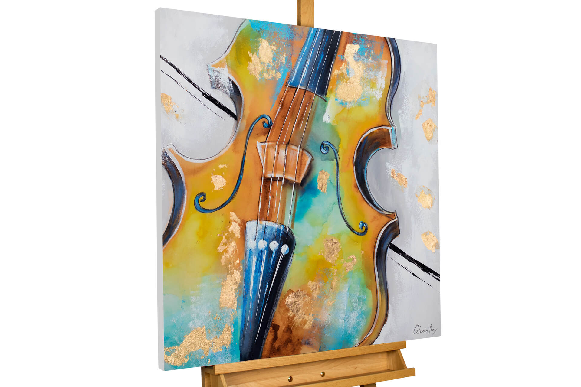 Acrylic painting modern music instrument | KunstLoft