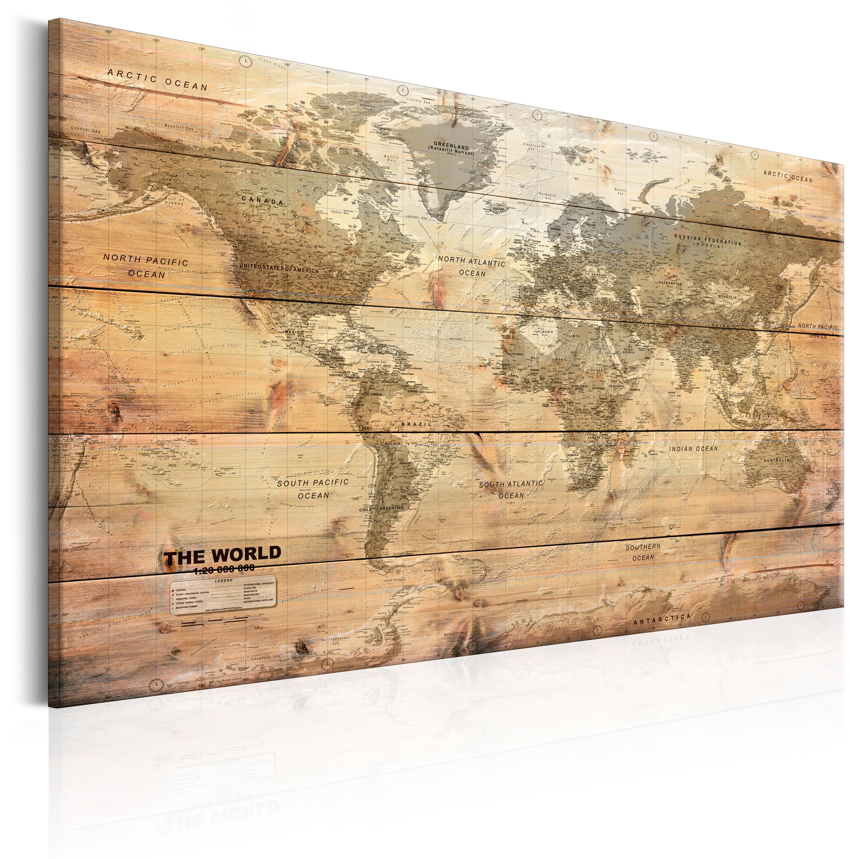 Order art print 'World Map: Boards' | KunstLoft