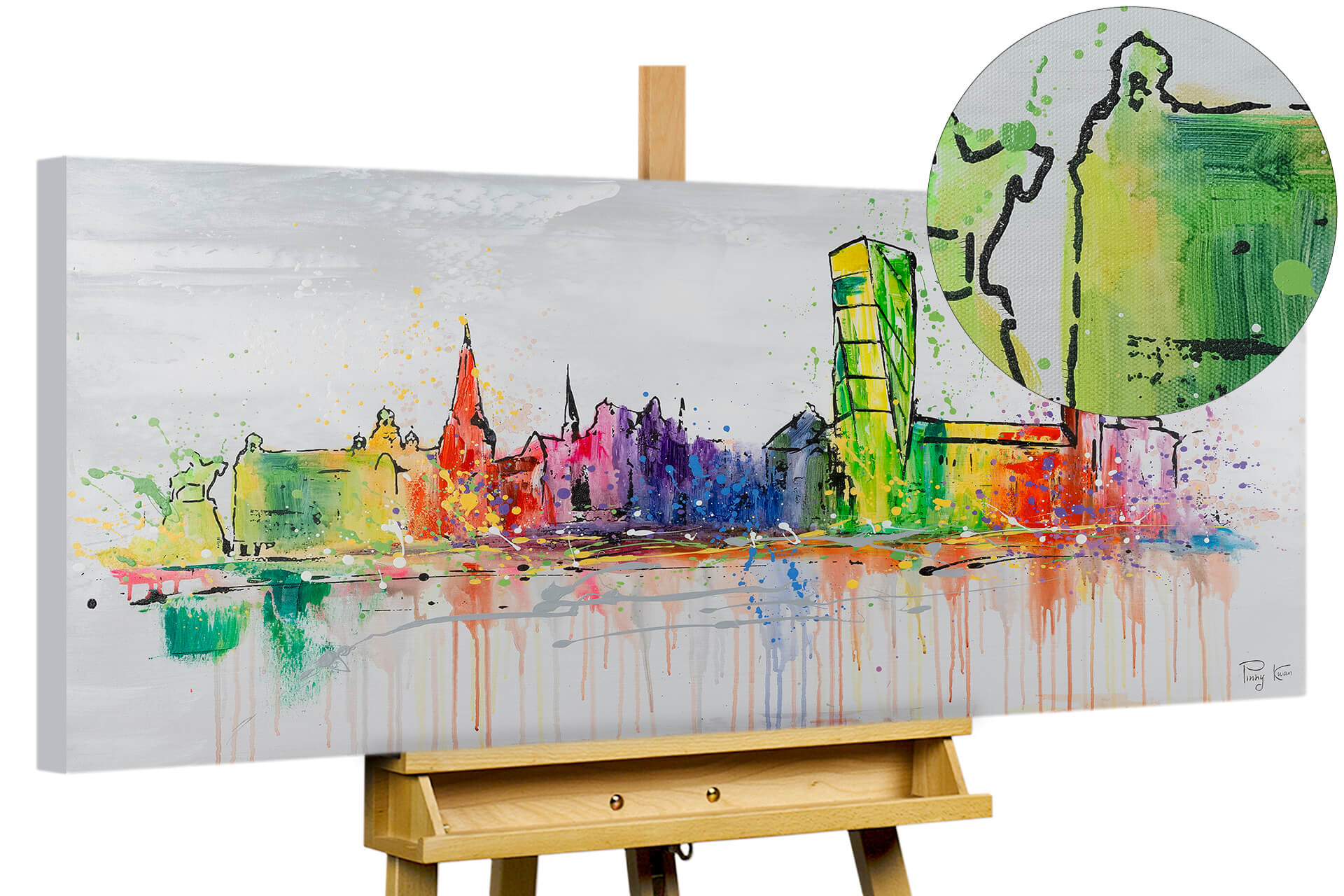 Acrylbild 'Stockholm Skyline Silhouette' bestellen | KUNSTLOFT
