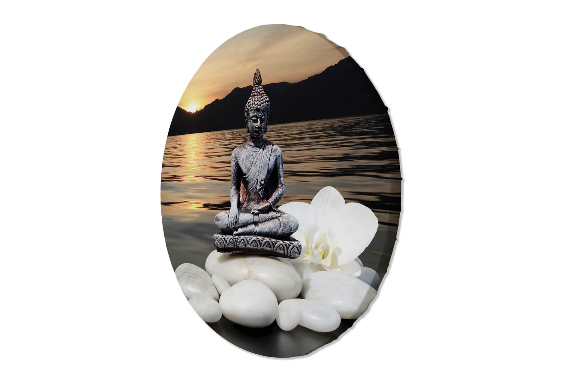 Kružna slika 'Zen Dusk Calm' | KunstLoft