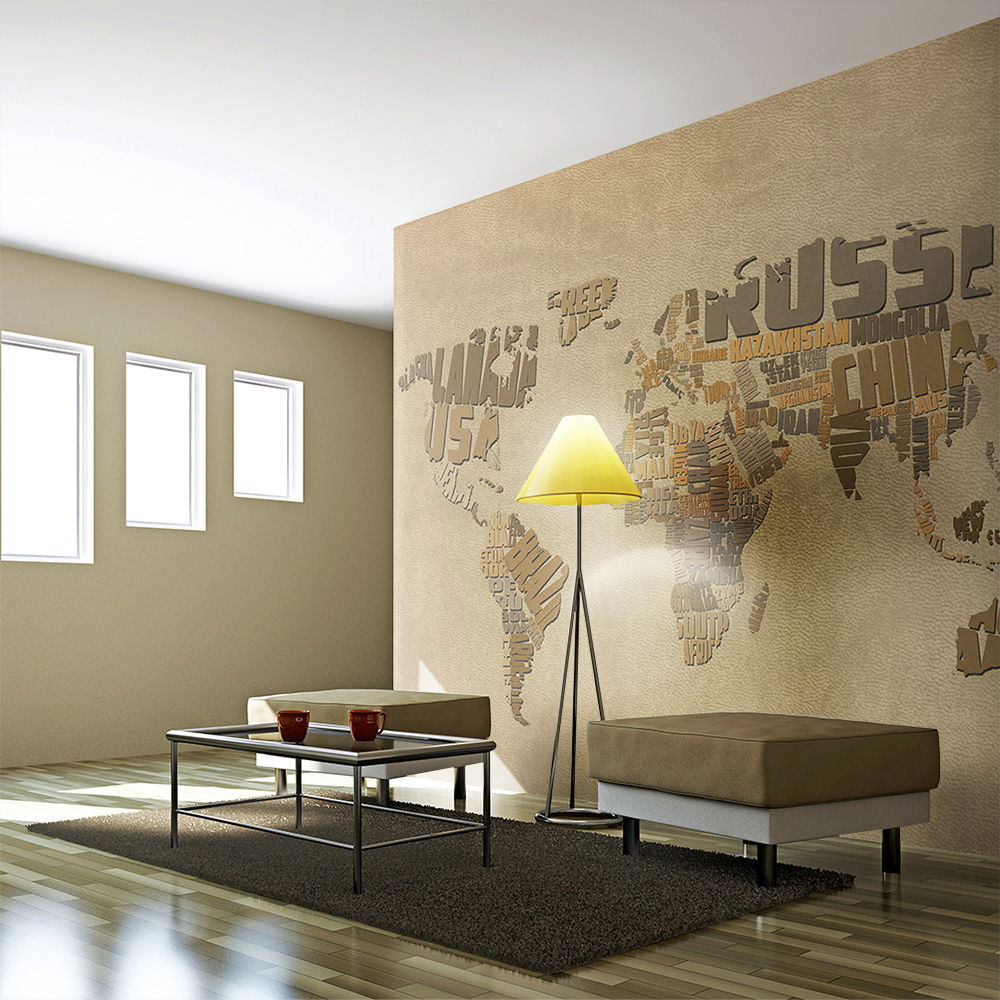Tapet 'Map of the World Explorers' Bestil | KunstLoft